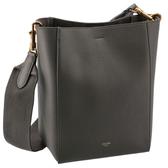 Celine | Bags | Celine Sangle Bucket Small Shoulder Bag Gray | Poshmark